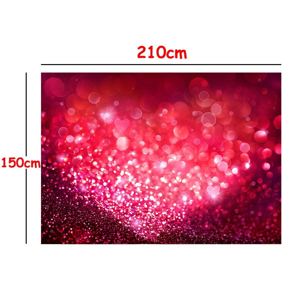 GreenDecor 7x5ft Valentine's Day Photography Backdrop Red Glitter Spots ...