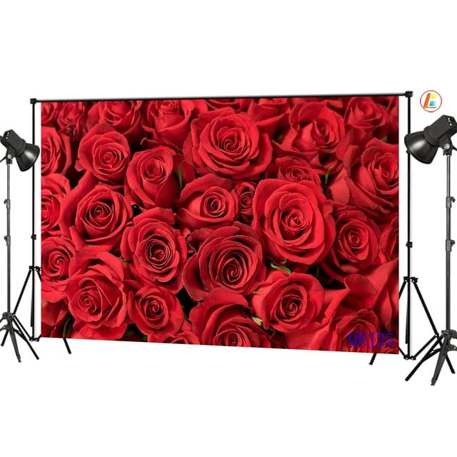GreenDecor 7x5ft Valentine's Day Photography Backdrop Red Rose Photo ...