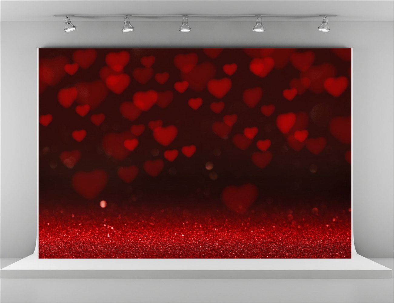 GreenDecor 7x5ft Valentine's Day Photography Backdrops Red Glitter ...