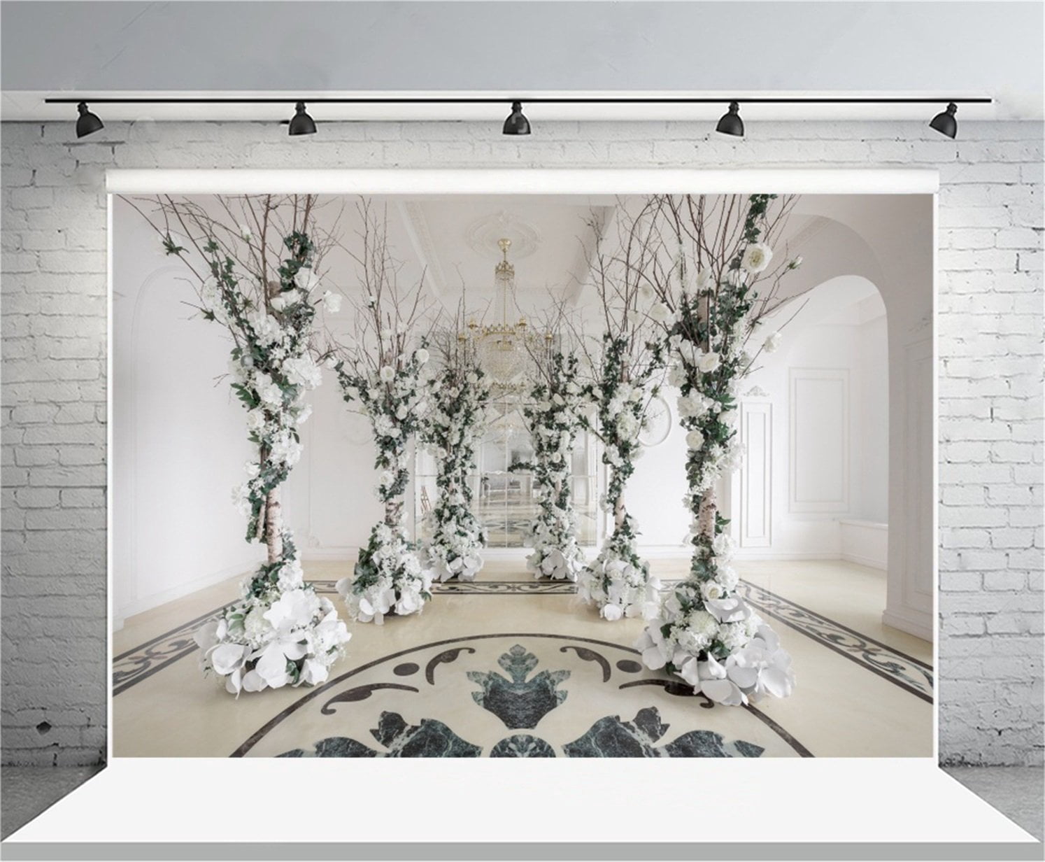 GreenDecor 7x5ft Wedding Backdrop Romantic Flowers Photography ...
