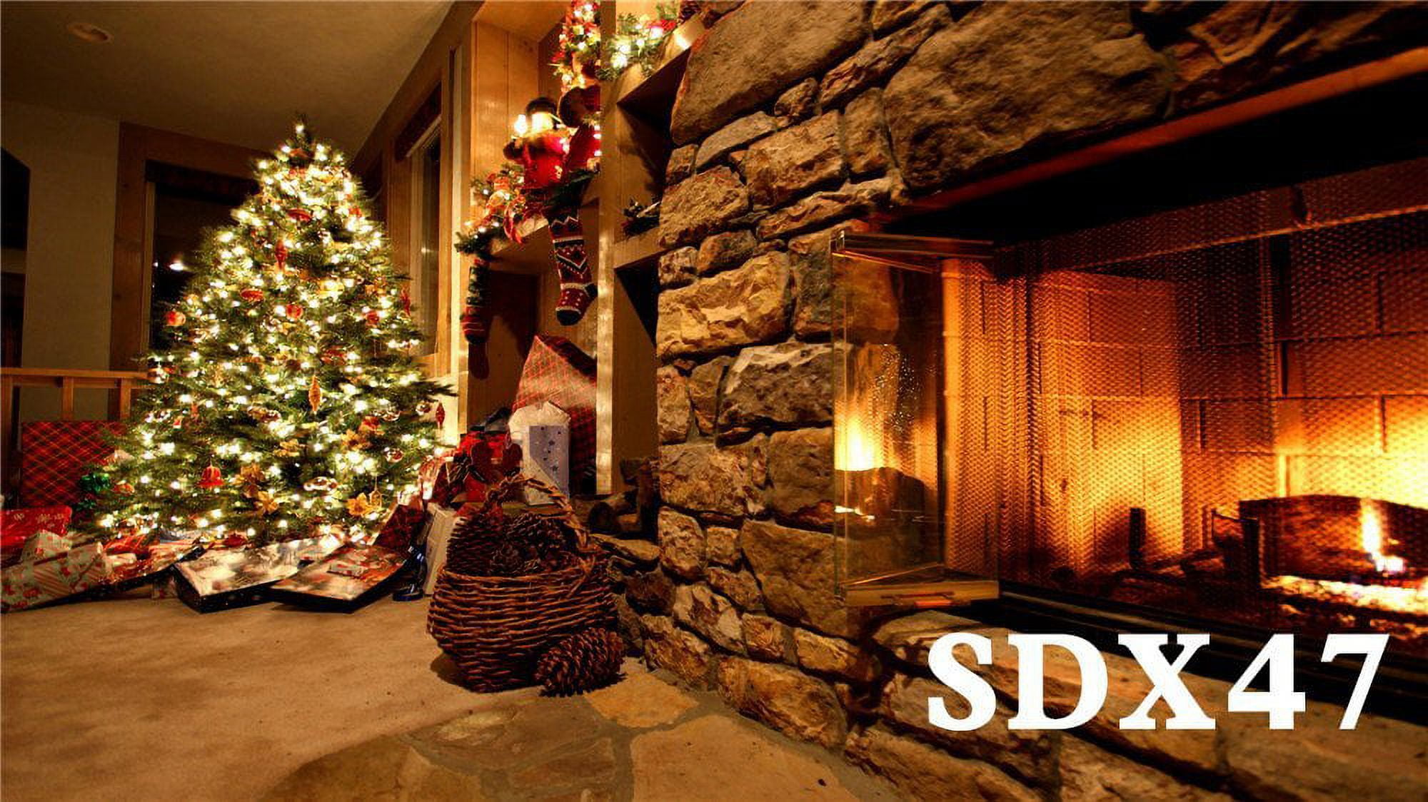 GreenDecor 7x5ft Xmas Tree And Fireplace Merry Christmas Photography ...