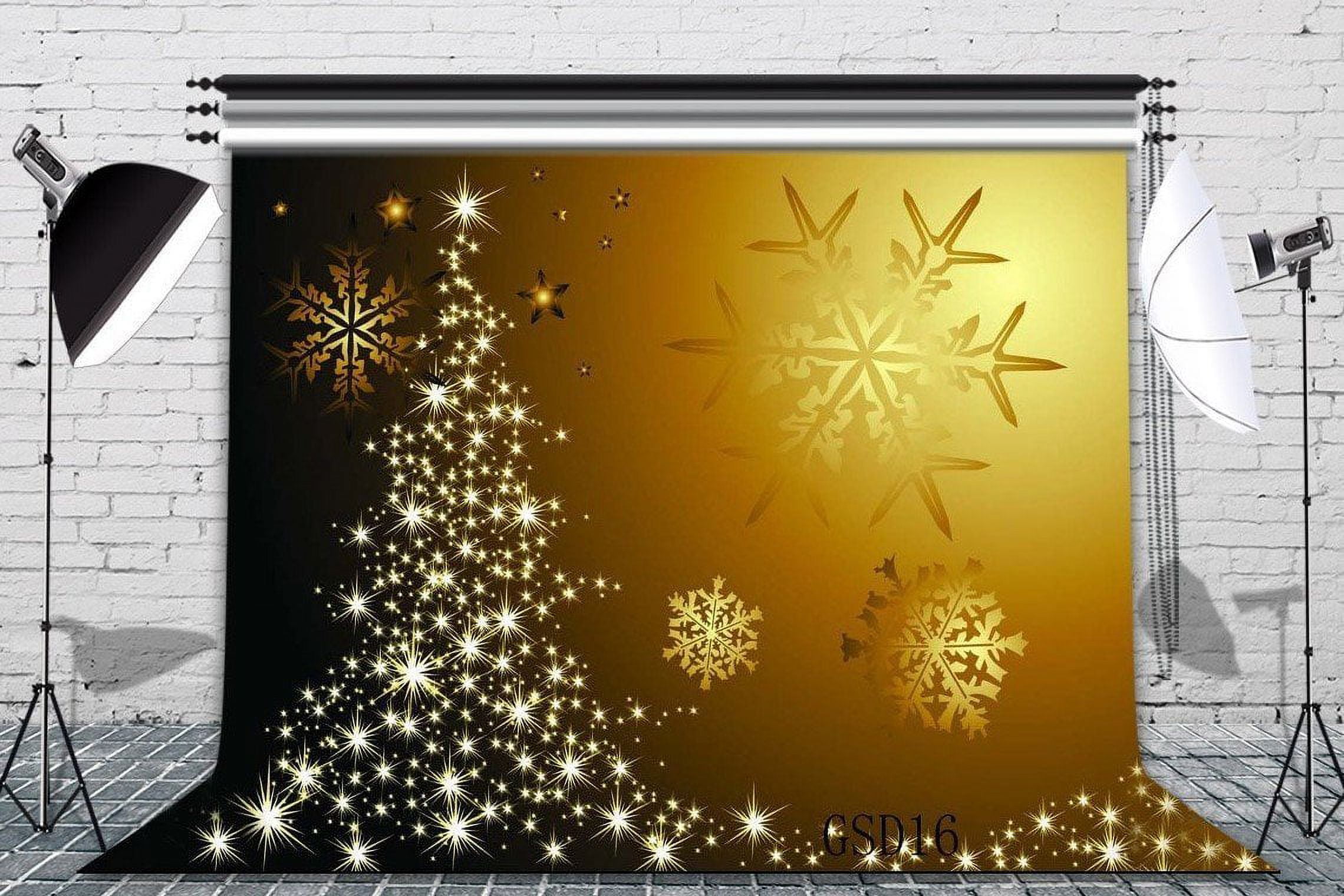 GreenDecor 7x5ft merry christmas tree snowflake backdrop wall party ...