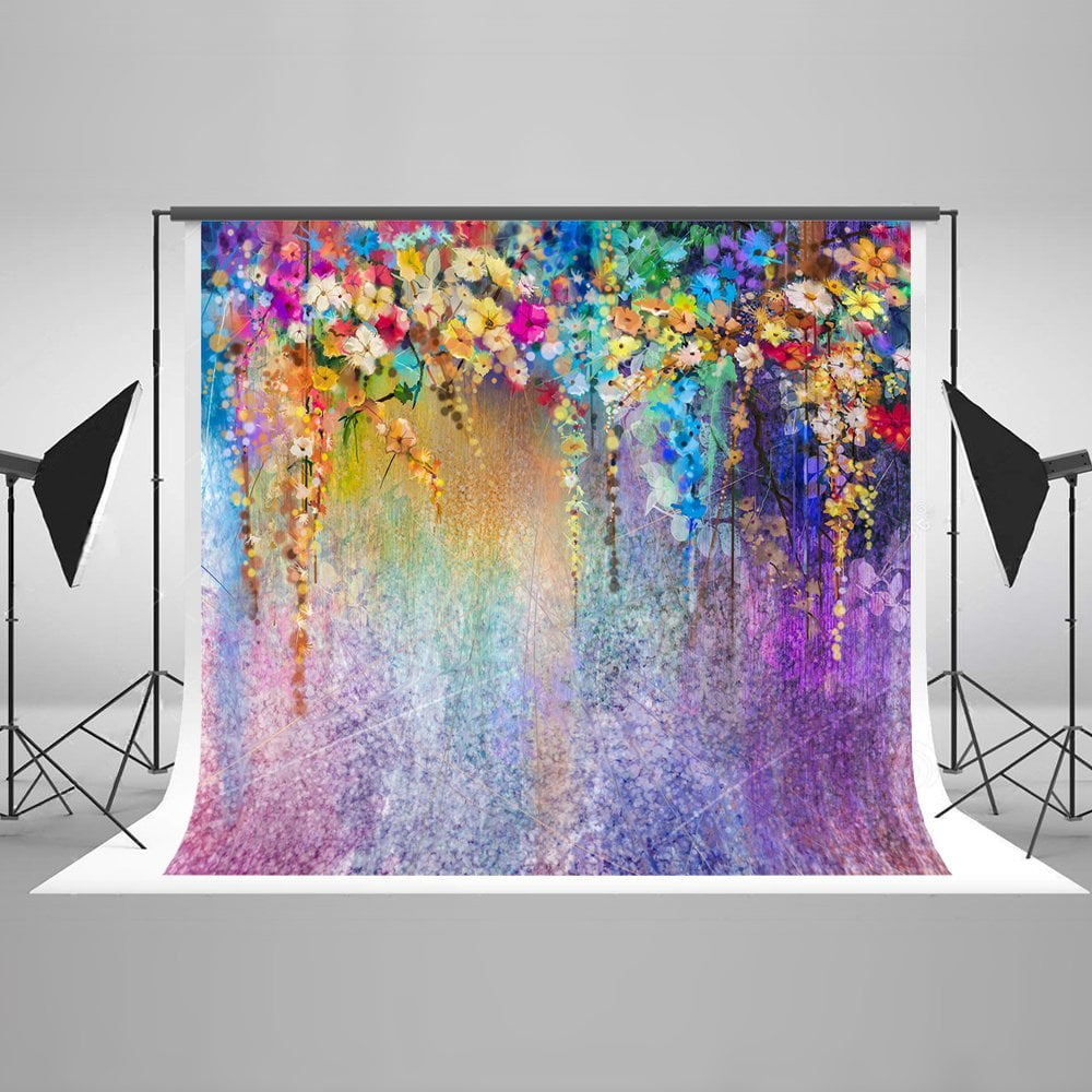 GreenDecor 7x5ft photography backdrops Beautiful flowers grass baby ...