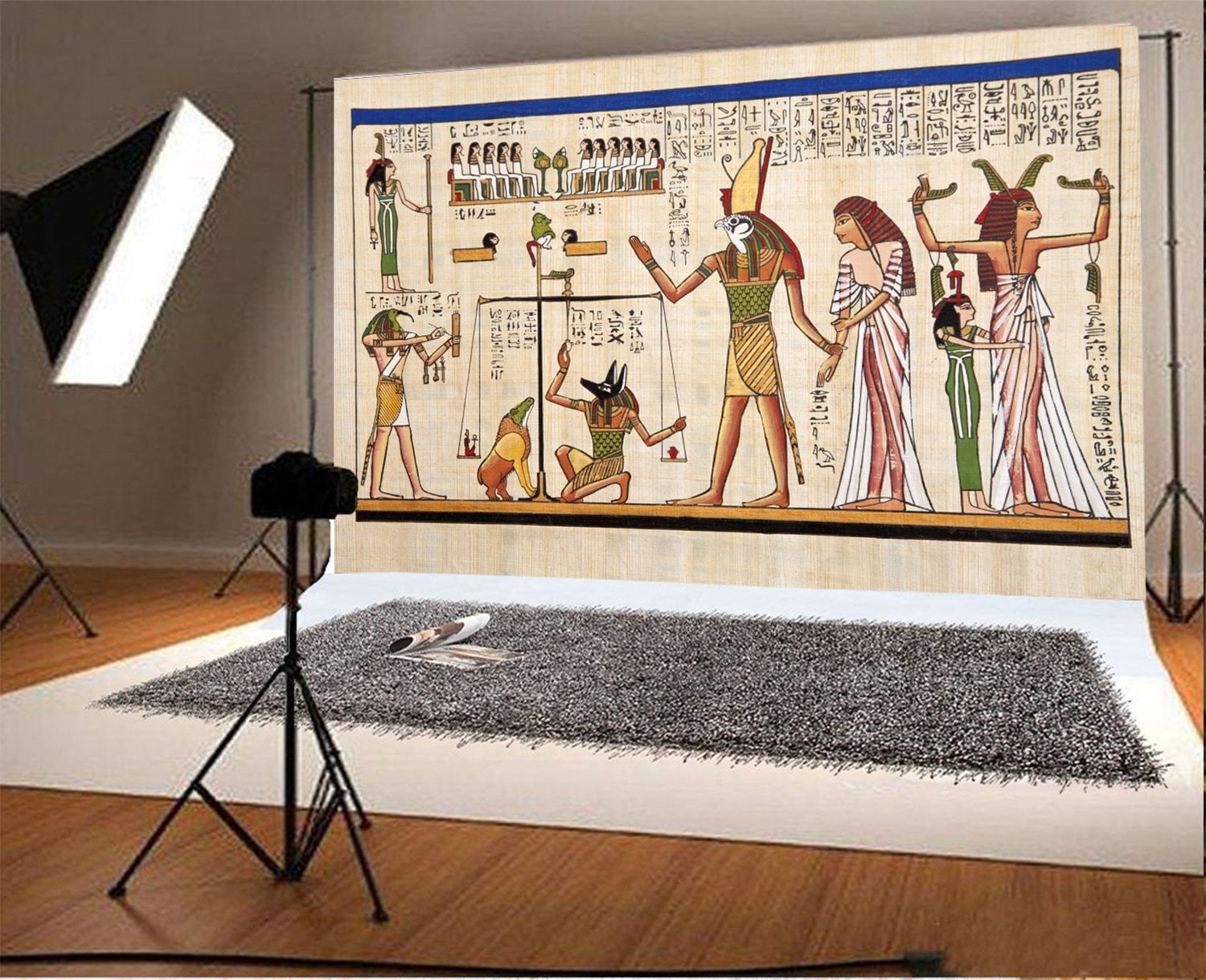 GreenDecor Antique Egyptian Papyrus and Hieroglyph Backdrop 7x5ft ...