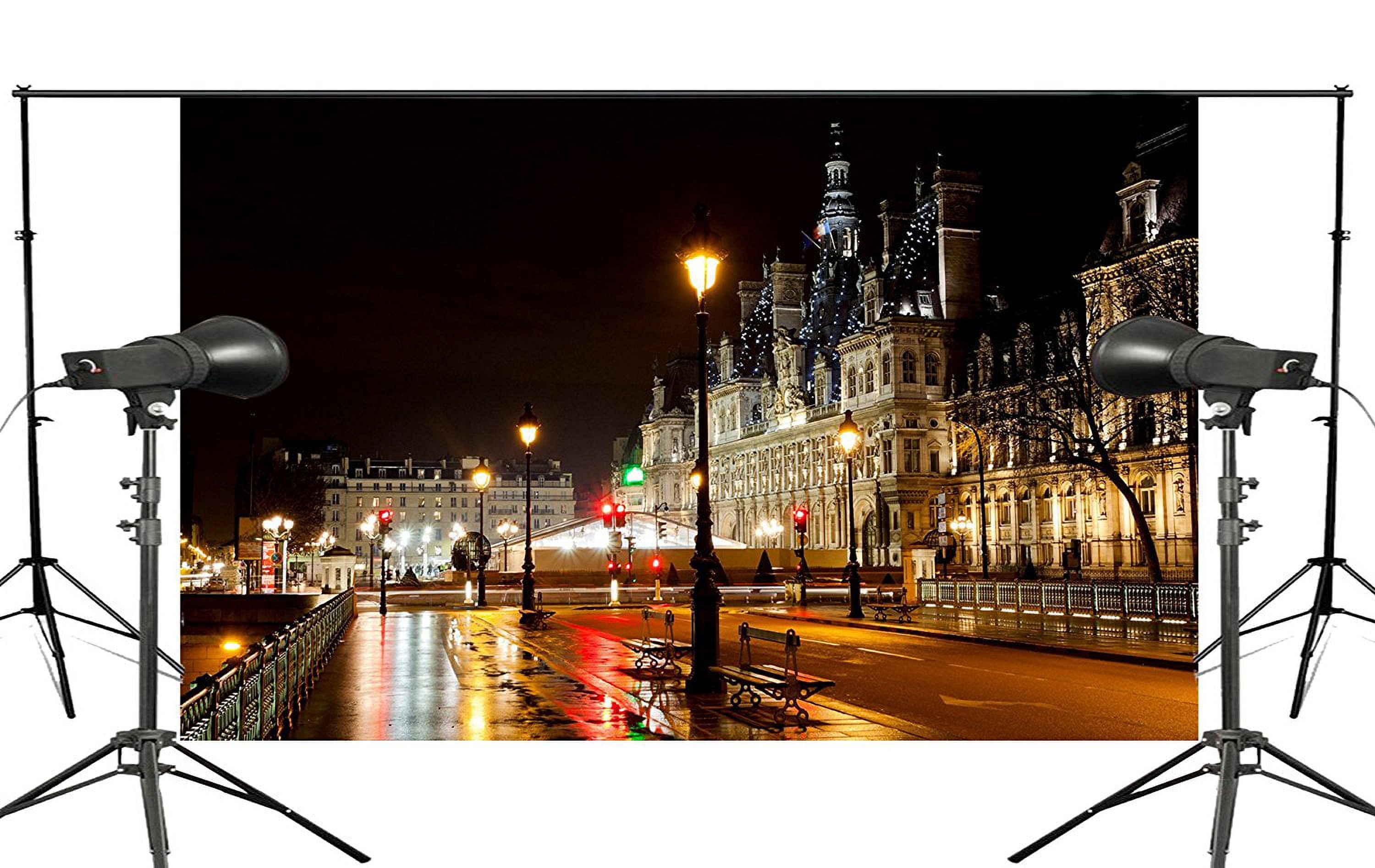 GreenDecor Architecture Backdrop France City Lights Romance Rainy Rain ...