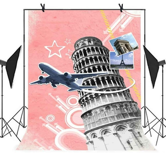 GreenDecor Backdrop 5x7ft Leaning Tower of Pisa Background Funny ...