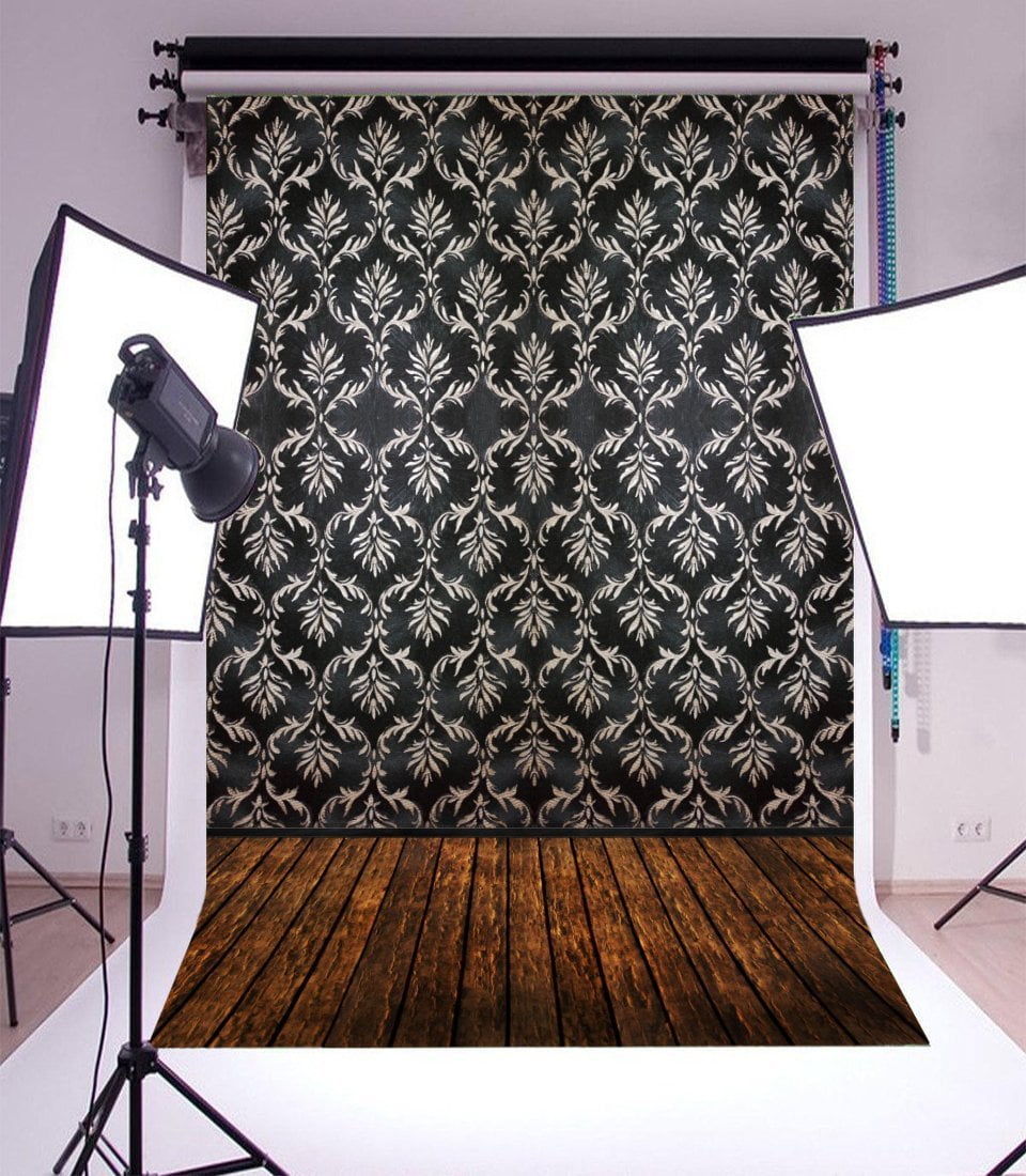 GreenDecor Backdrop 5x7ft Photography Background Retro Circle Damask ...