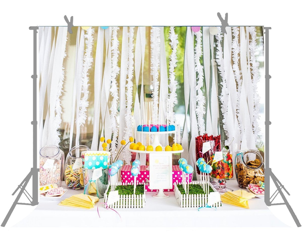 GreenDecor Background 7x5ft Candy and Snacks Photography Backdrops For ...
