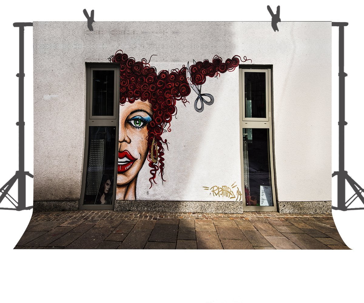 GreenDecor Background 7x5ft Creative Graffiti Wall Photography Backdrop ...