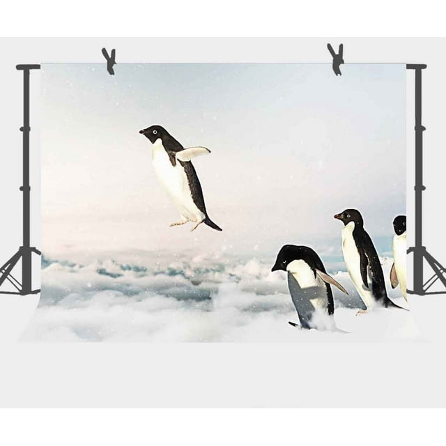 GreenDecor Background 7x5ft Cute Penguins Photography Photo Backdrop ...