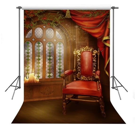 GreenDecor Bakdrop 5x7ft Living Room Red Chair Photography Backdrop ...