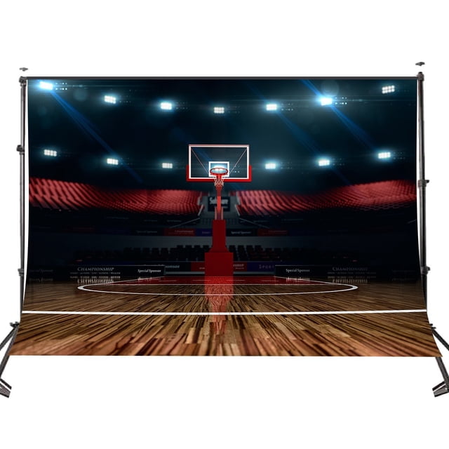 GreenDecor Basketball Court Background Indoor Photography Backdrop ...