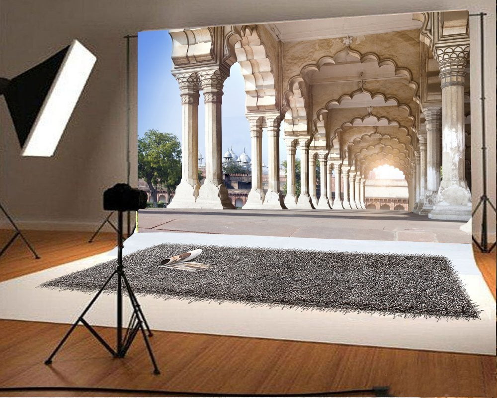 GreenDecor Building Backdrop 7x5ft Photography Background Pillars ...