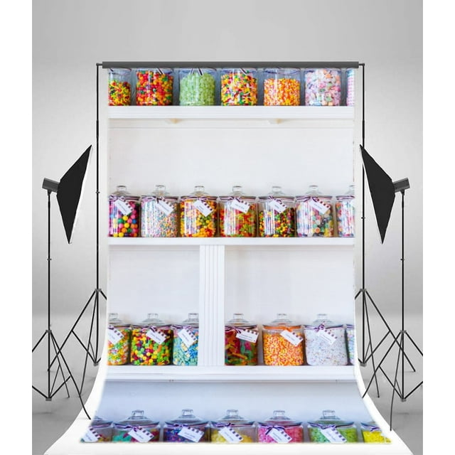 GreenDecor Candy Store Backdrop 5x7ft Photography Backdrop Boutique ...