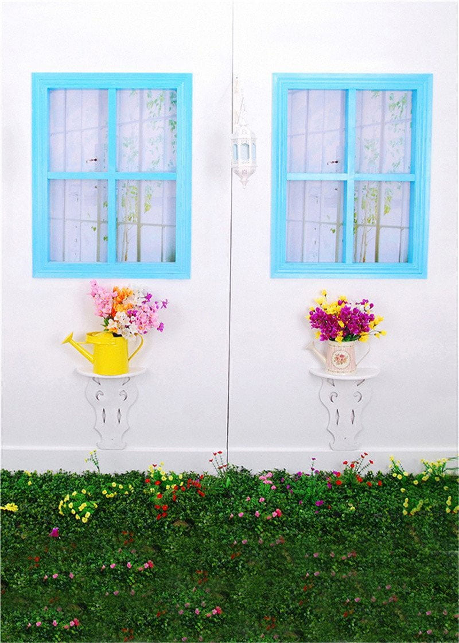 GreenDecor Chic Window Photography Backdrops Children Grass Photo ...