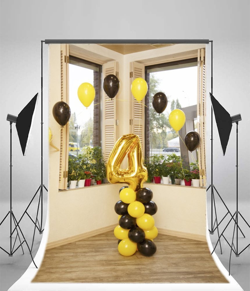 GreenDecor Children 4th Birthday Backdrop 5x7ft Photography Backdrop ...