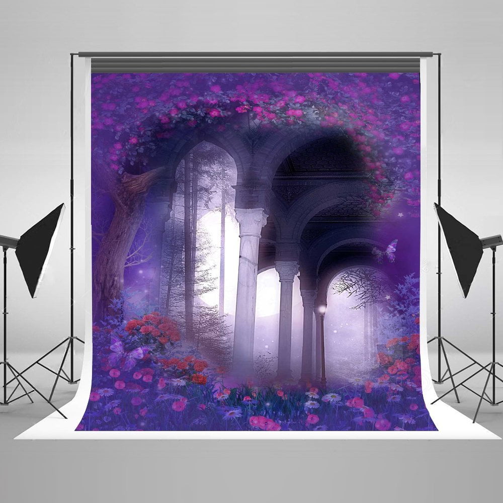 GreenDecor Dreamlike Blossom Fantasy Castle Precious Purple Flower ...