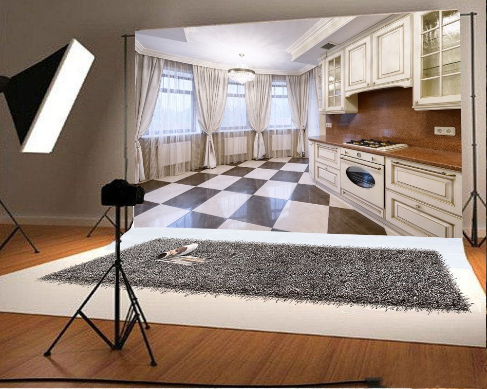 GreenDecor Elegant Kitchen Backdrop 7x5ft Photography Backdrop ...