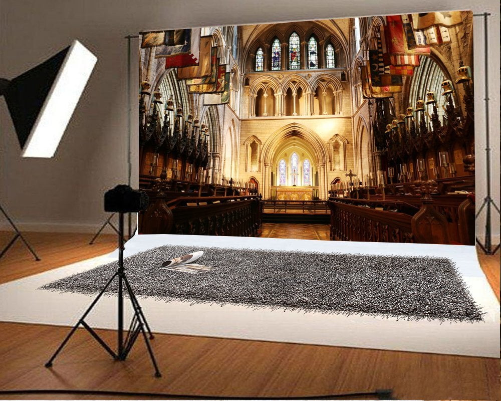 GreenDecor European Church Backdrop 7x5ft Photography Background Jesus ...