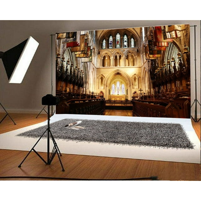 GreenDecor European Church Backdrop 7x5ft Photography Background Jesus ...