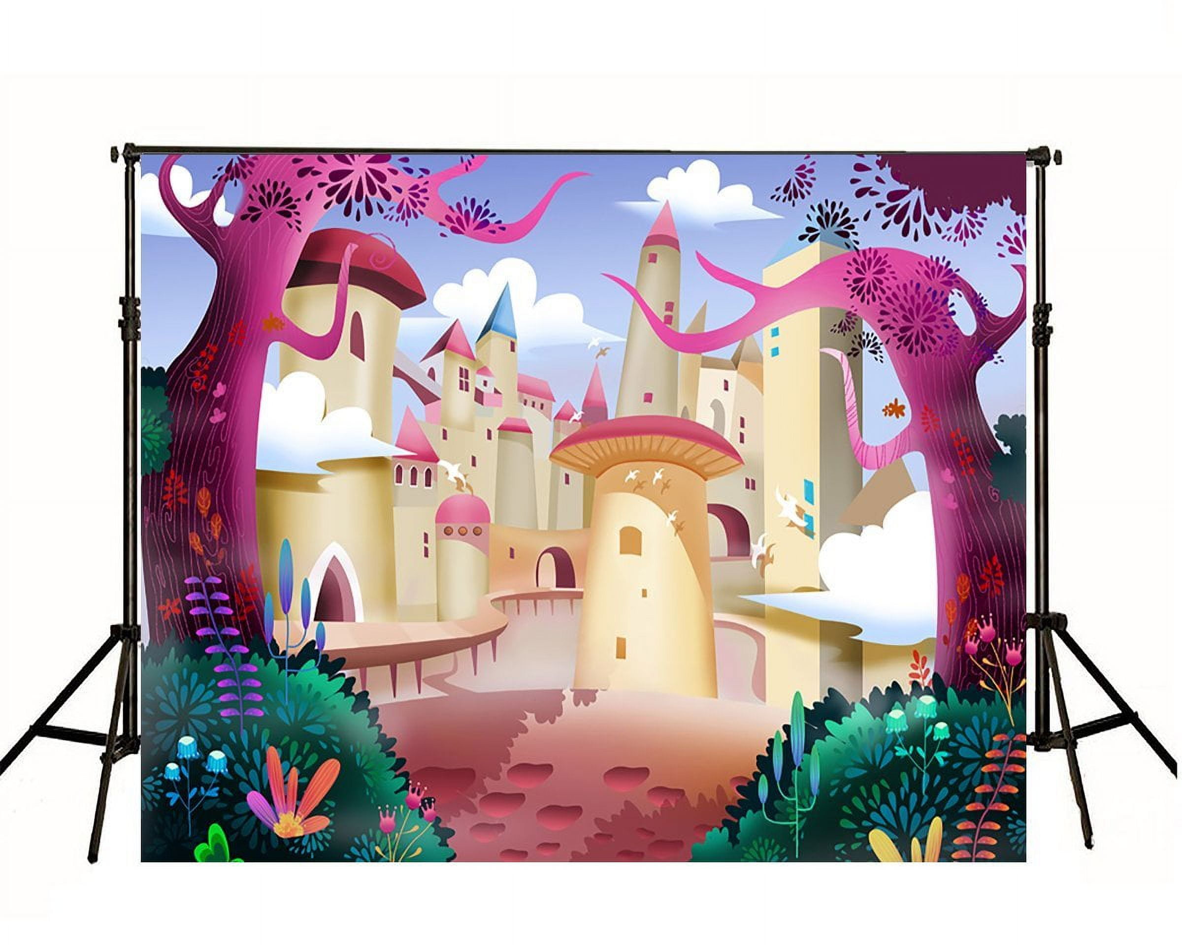 GreenDecor Fairy Tale Kingdom Backdrops for Photography 7x5ft White ...