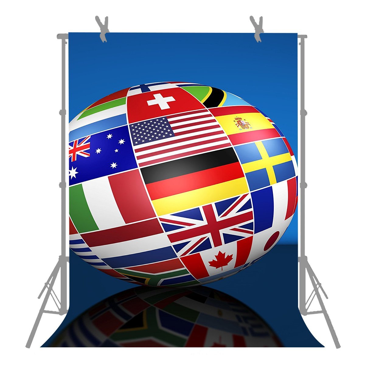 GreenDecor Flags Backgrounds 5x7ft Football Printed With National Flags ...