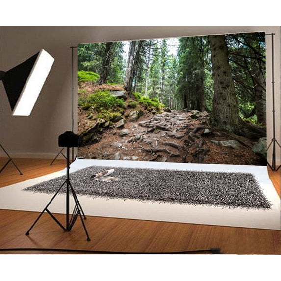 GreenDecor Forest Backdrop 7x5ft Trees Plants Nature Landscape ...