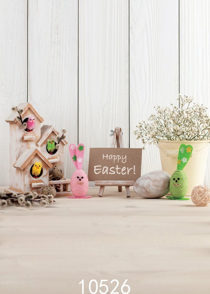 GreenDecor Happy Easter Day theme 5x7ft Wooden photography Backdrop ...
