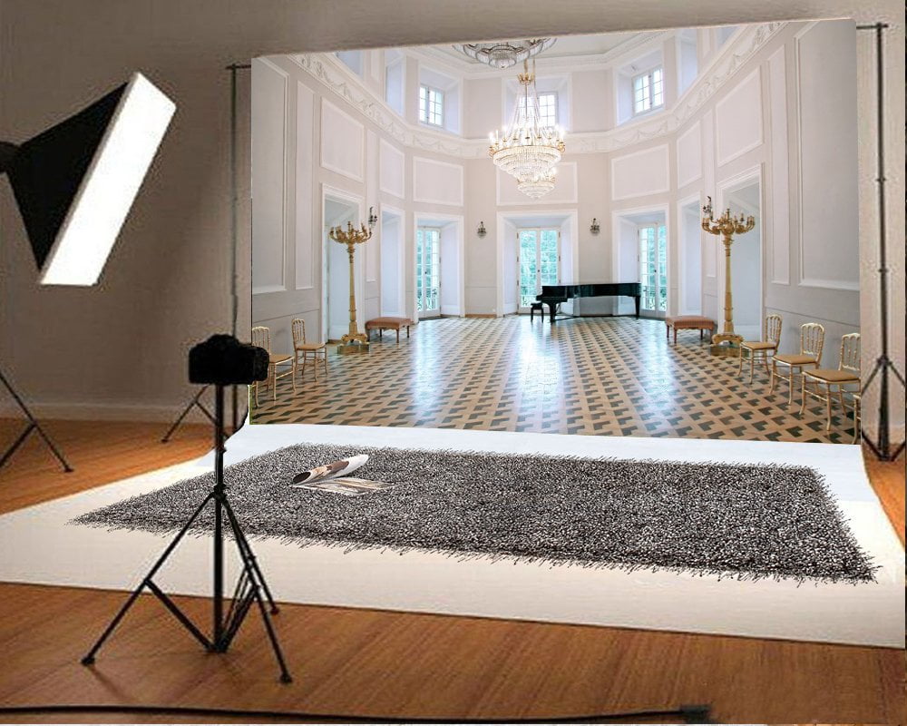 GreenDecor Luxury Ballroom Backdrop 7x5ft Photography Background ...
