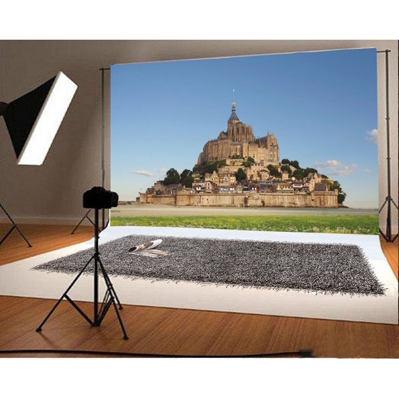 GreenDecor Normandy Fort Backdrop 7x5ft Photography Background European ...