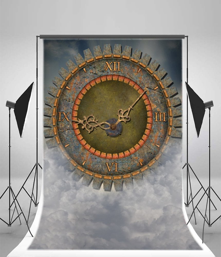 GreenDecor Old Clock Backdrop 5x7ft Photography Backdrop Abstract ...