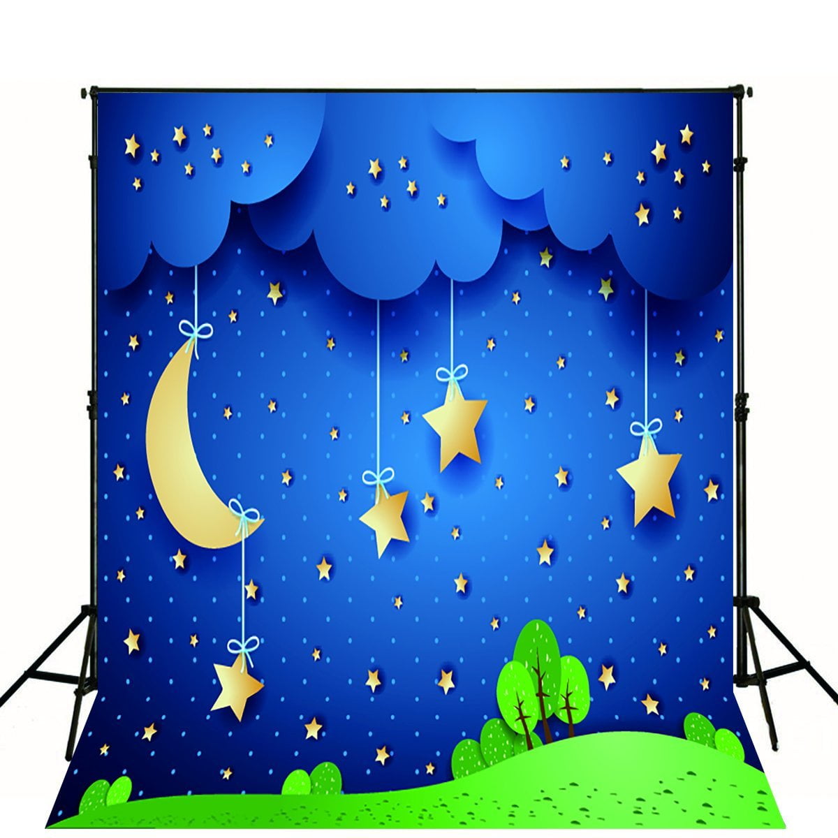 GreenDecor Photo Backdrop Gold Moon and Star for Kids 5x7ft ...