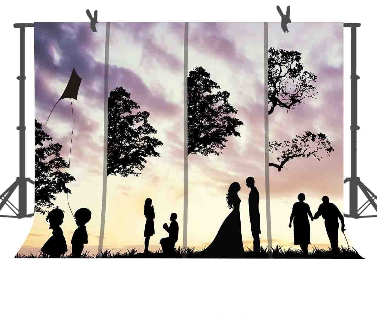 GreenDecor Photo Background 7x5ft Time Changes Photography Backdrop For ...