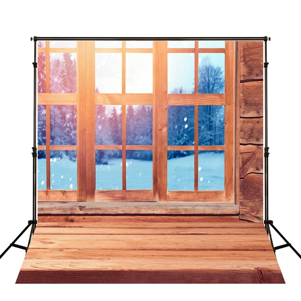 GreenDecor Photography Backdrop Indoor 5x7ft Seek Wood Windows Photo ...