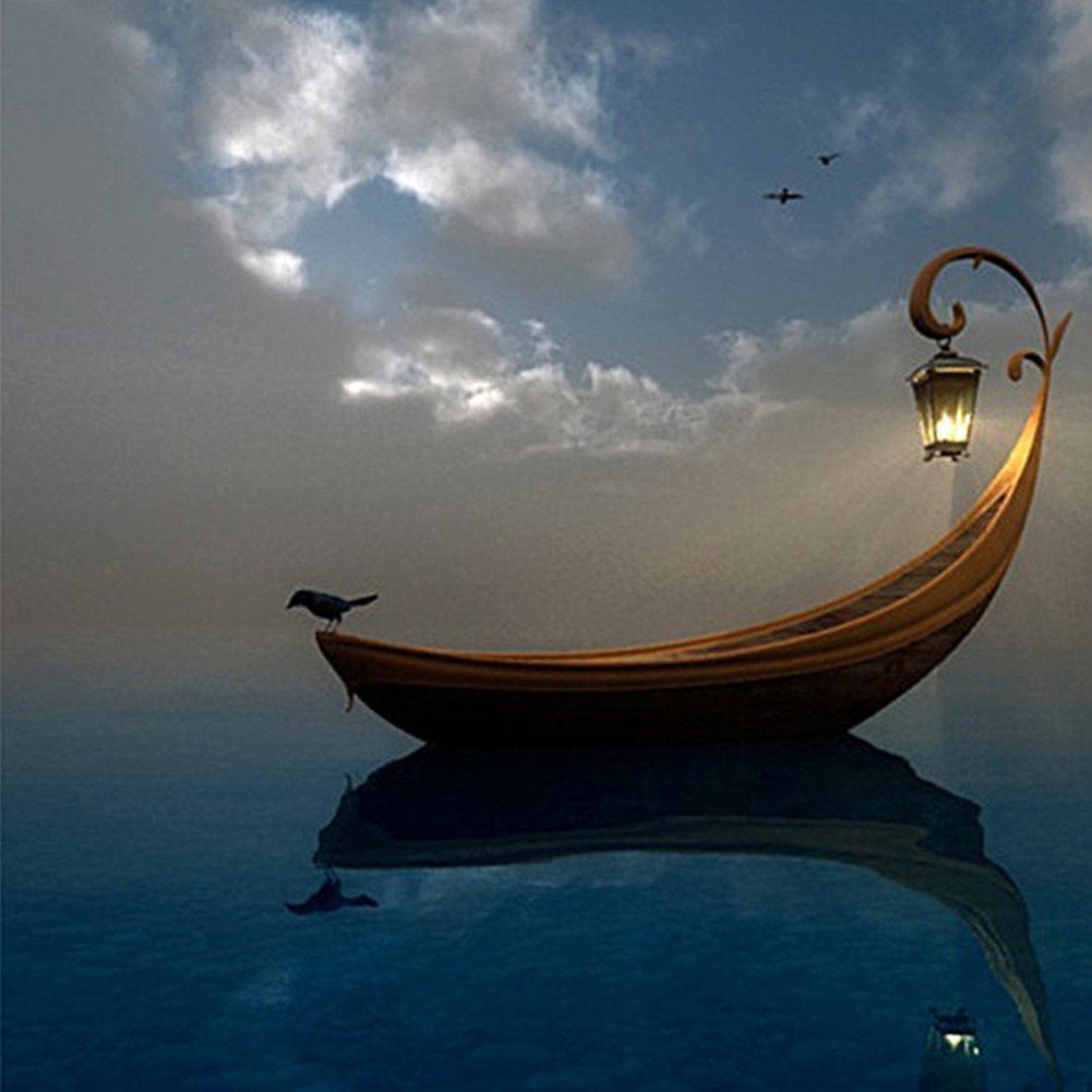 GreenDecor Photography Backdrop Outside 5x7ft Nature Wood Boat Backdrop ...