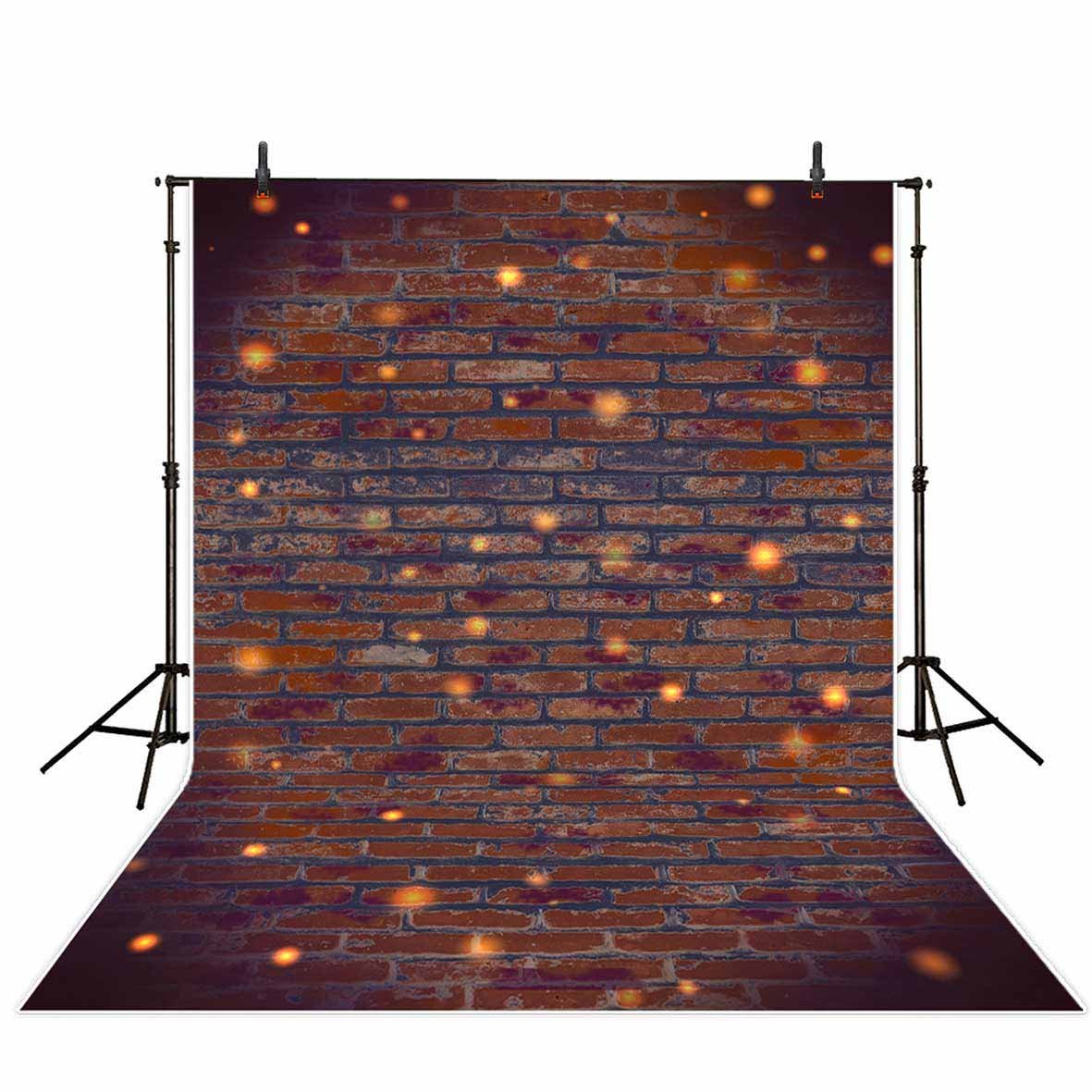 GreenDecor Photography Background 5X7ft Vintage Brick Wall Sparking ...