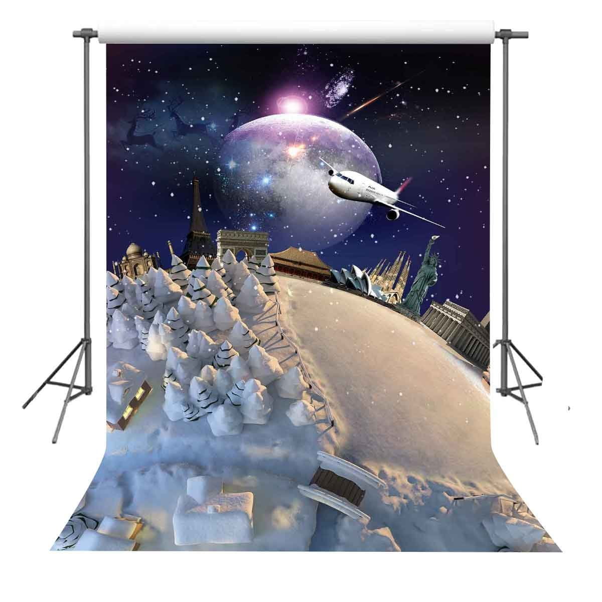GreenDecor Photography Background 5x7ft Universe Stars Planet Backdrop ...