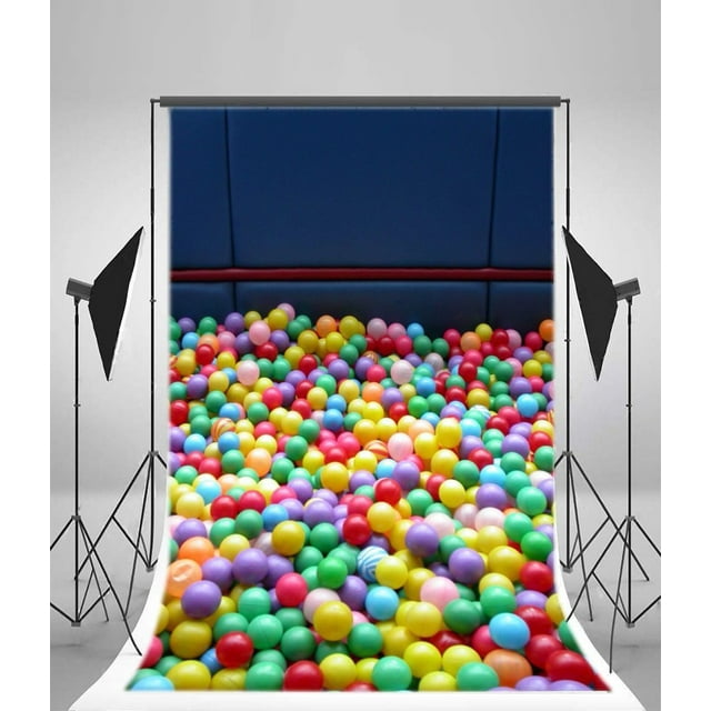 GreenDecor Photography Children's Playground Backdrop 5x7ft Ocean Balls ...