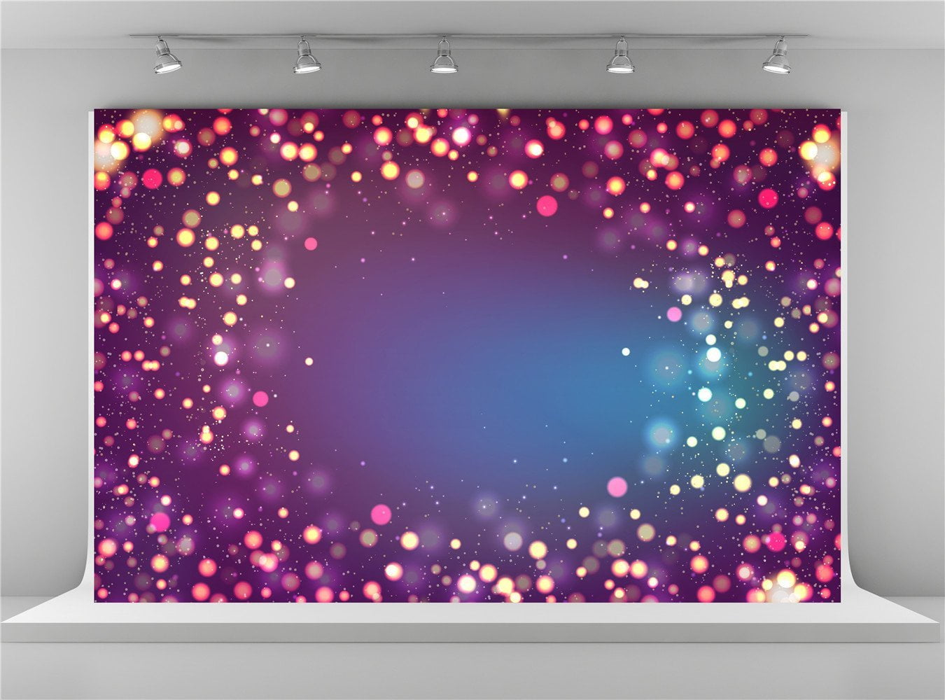 GreenDecor Purple Backdrops for Photography 7x5ft Colorful Spots ...