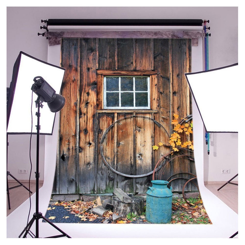 GreenDecor Retro Wooden Theme Iron Ring Maple Leaf Studio Photo ...