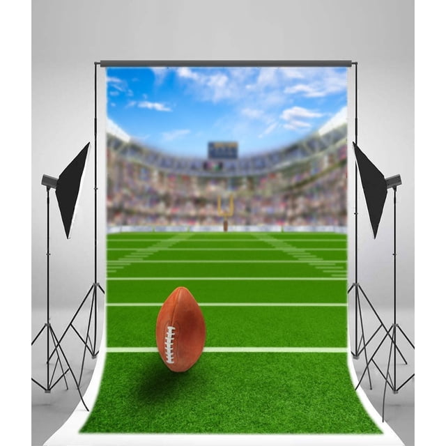 GreenDecor Rugby Backdrop 5x7ft Photography Backdrop Stadium Grass Lawn ...