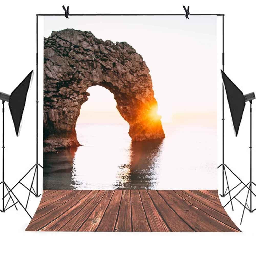 GreenDecor Scenery Backdrop 5x7ft The Arch Stone in the Water and Wood ...