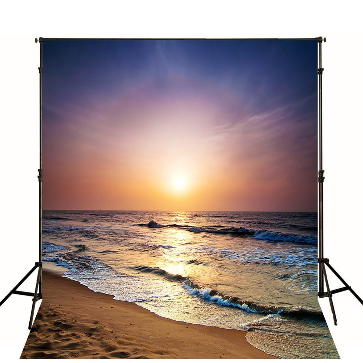 GreenDecor Sea Beach Photography Backgrounds 5x7ft Sunset Scenic Photo ...
