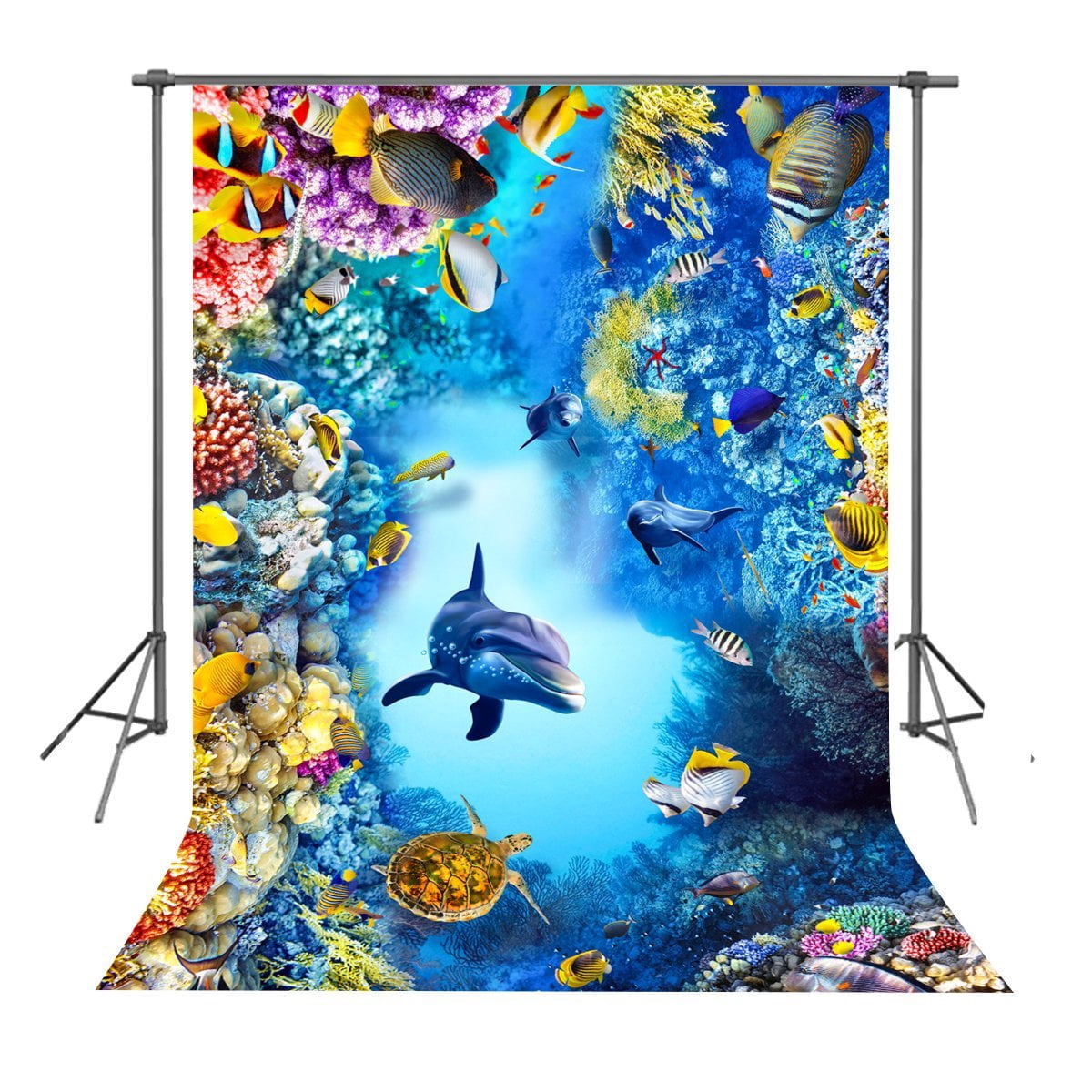 GreenDecor Seabed Background 5x7ft Variety Ocean Animals Photography ...