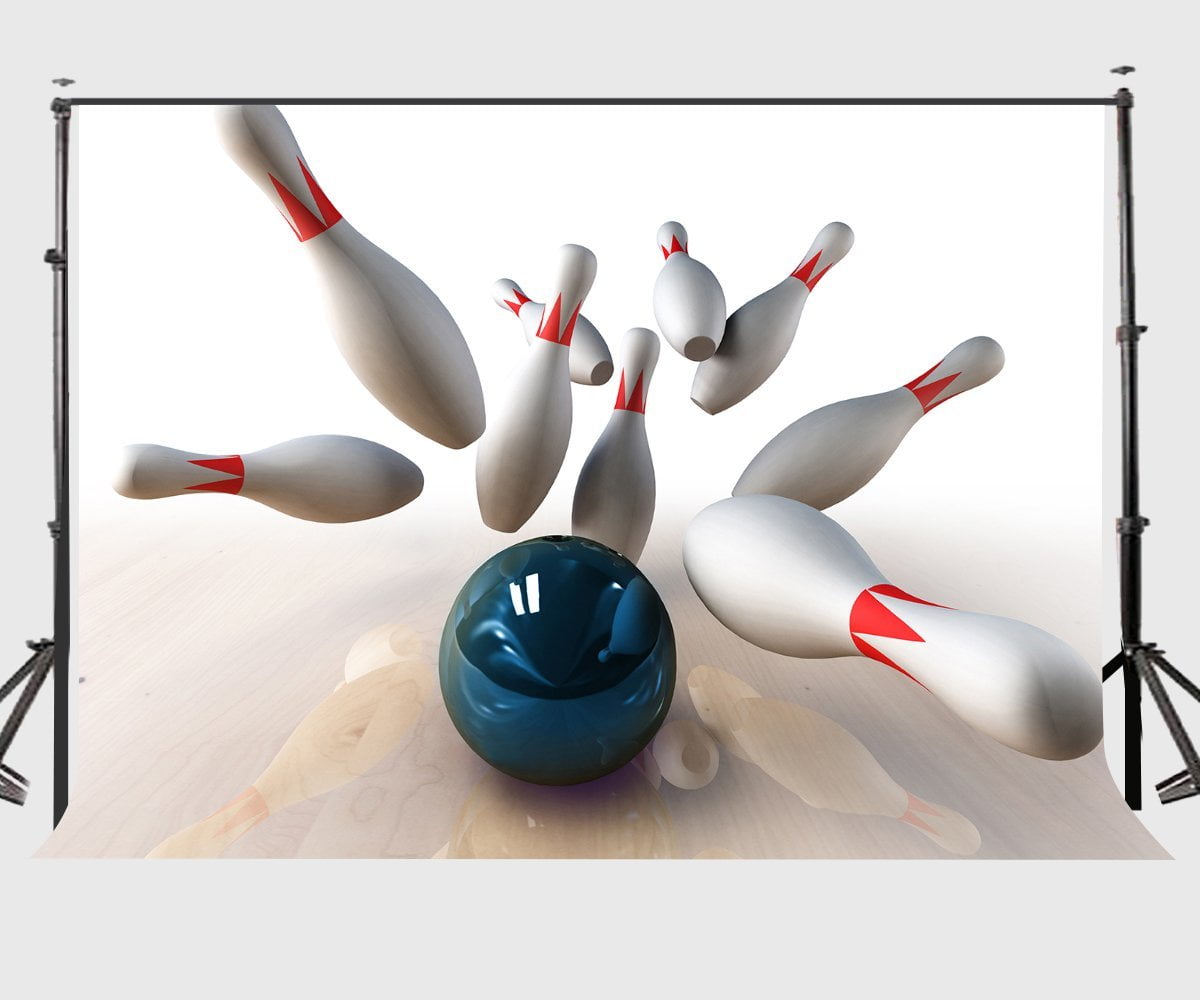 GreenDecor Sports Background 7x5ft Dynamic Bowling Photography Backdrop ...