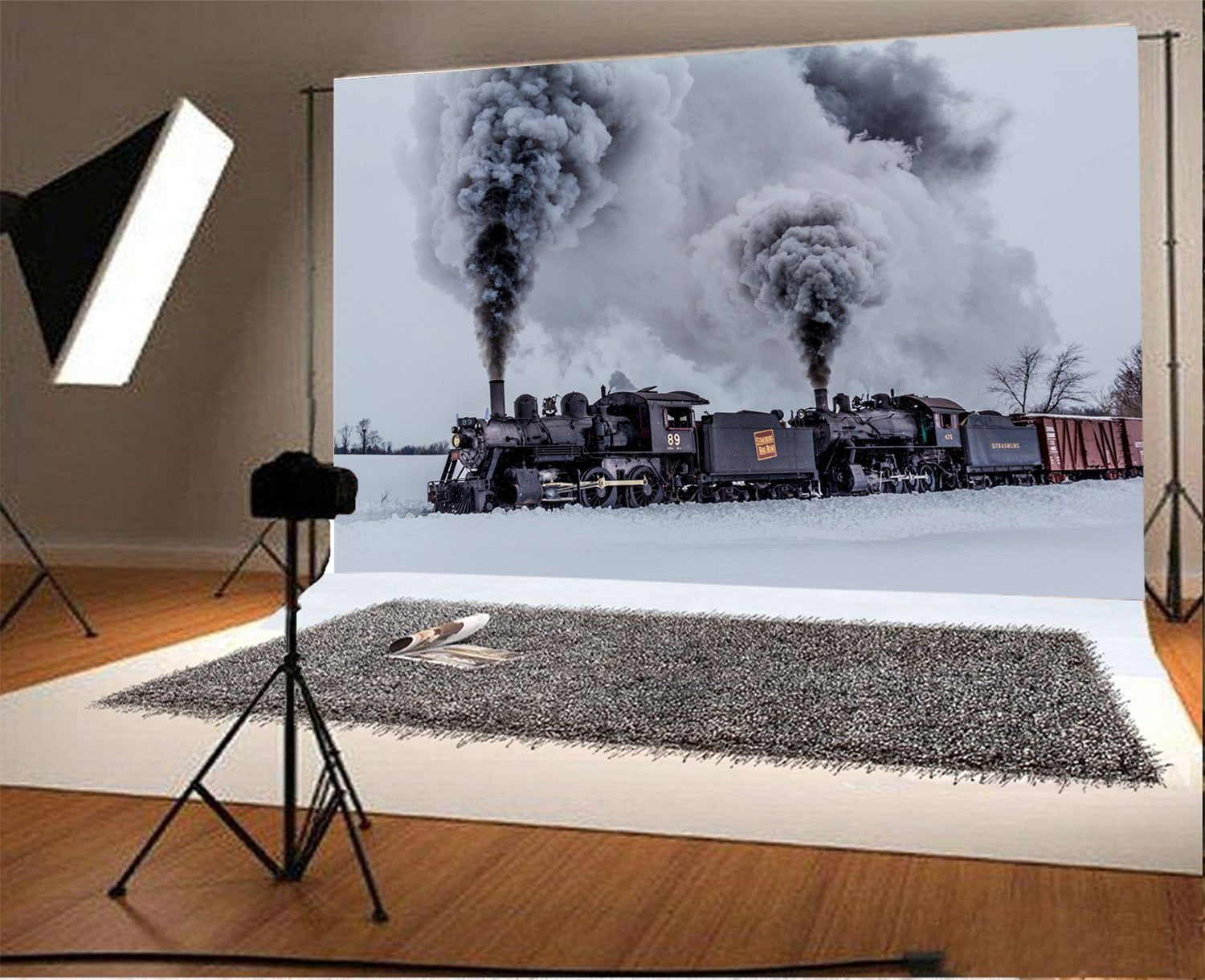 GreenDecor Steam Engines Backdrop 7x5ft Photography Background Vintage ...