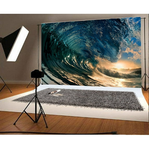 GreenDecor Surge Backdrop 7x5ft Photography Background Seawater Waves ...