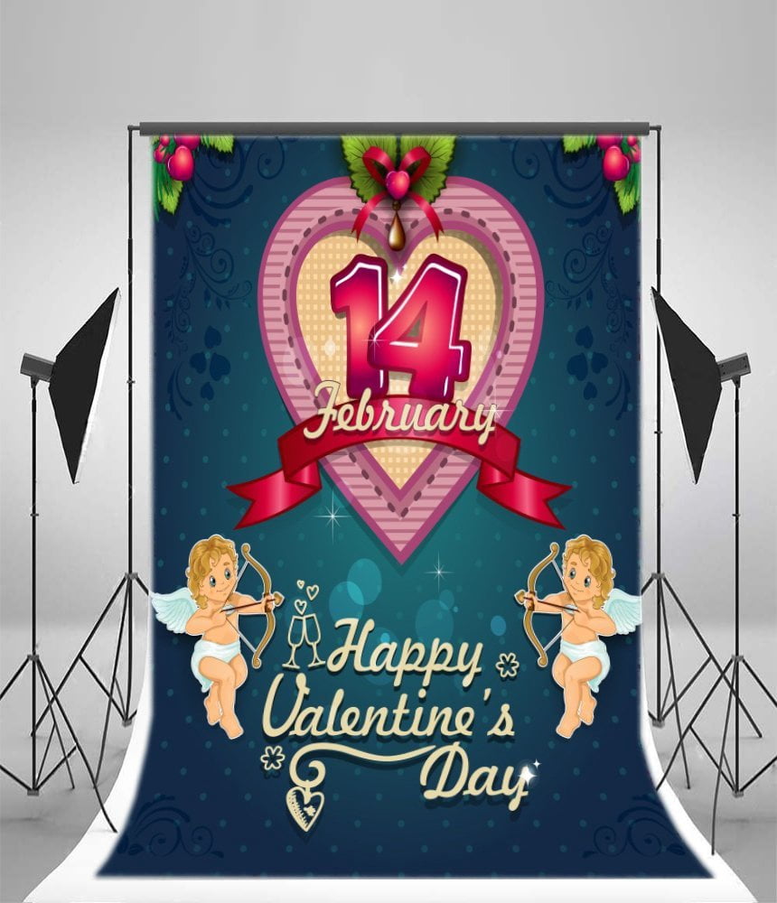 GreenDecor Valentine's Day Backdrop 5x7ft Romantic Heart Sweet Love ...