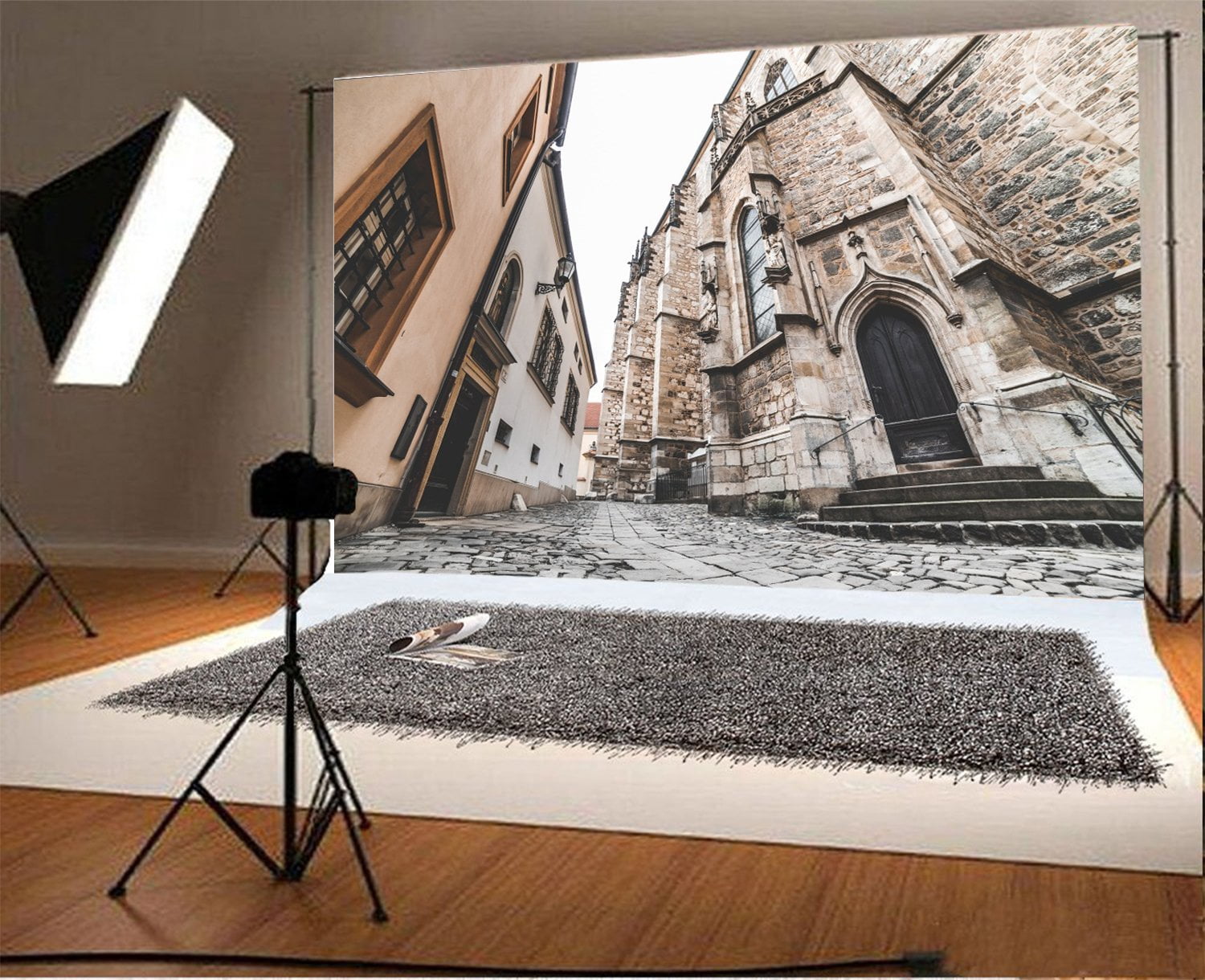 GreenDecor Vintage Buildings Backdrop 7x5ft Old Brick Wall Gronud Arch ...