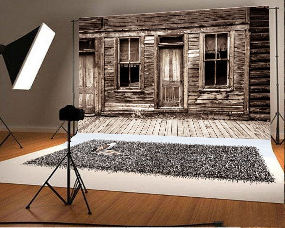 GreenDecor Vintage House Backdrop 7x5ft Photography Backdrop Log Cabin ...